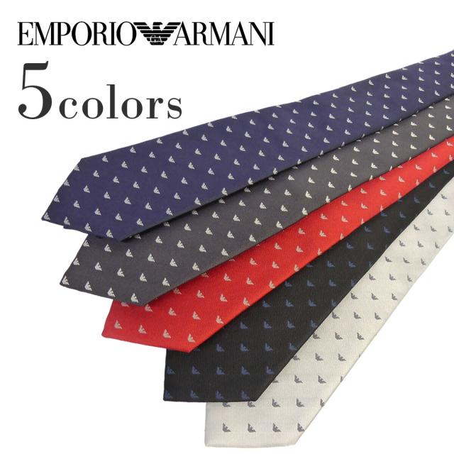 EMPORIO ARMANI エンポリオ アルマーニ ネクタイ 2R616 グレー 赤 黒 シルク 高級 ブランド 男性 20代 30代 40代 50代 60代 メンズ 人気 ギフト お祝い 誕生日 結婚式 ビジネス 通勤 プレゼント ギフト クリスマス 成人式