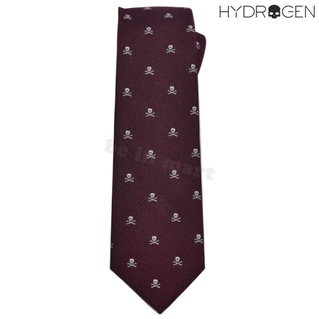 HYDROGEN ハイドロゲン ネクタイ HYD-0006 ドット ロゴ レッド メンズ イタリア製 ナロータイ シルク ブランド カジュアル プレゼント クリスマス 成人式 ギフト