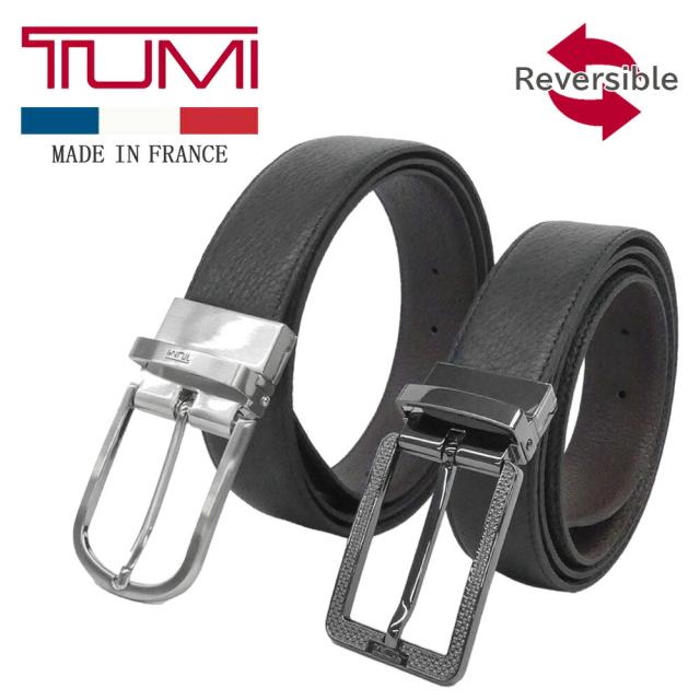 TUMI トゥミ リバーシブル レザーベルト フランス製 サイズ調整可能 ブラック ブラウン メンズ 男性 本革 紳士用 スーツ ビジネス ギフト