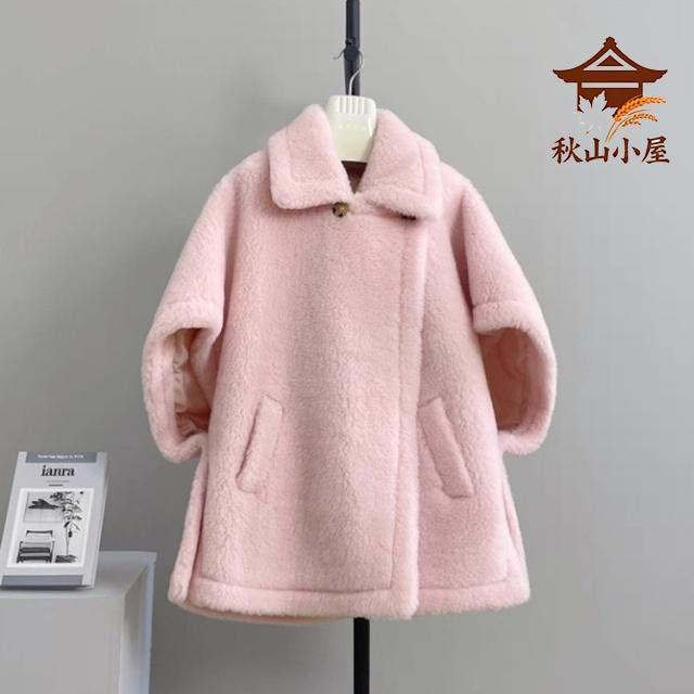 ケープ ケープコート アウター テディ ウールコート ファー マント