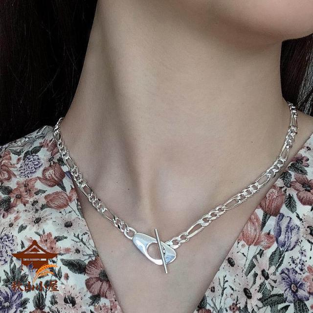 ネックレス レディース アクセサリー シルバー925 太幅 マンテル チェーン シンプル おしゃれ かわいい ギフト プレゼント