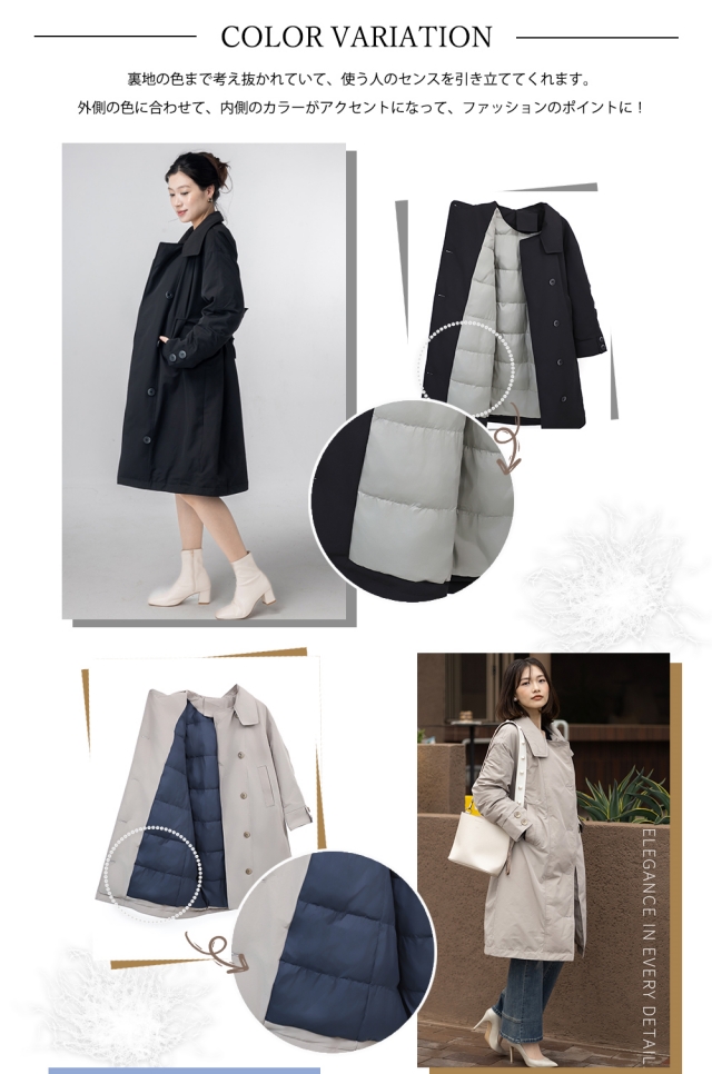 Tisage ダウンコート レディース ダウンジャケット ロング ダウン90