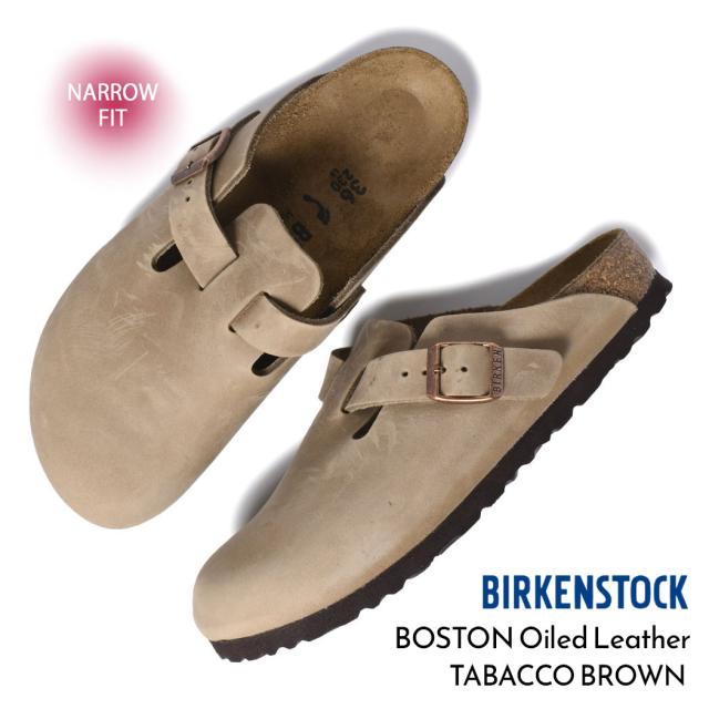 BIRKENSTOCK ビルケンシュトック ボストン BOSTON BS Oiled Leather ( NARROW FIT ) TABACCO BROWN レディース サンダル 960813
