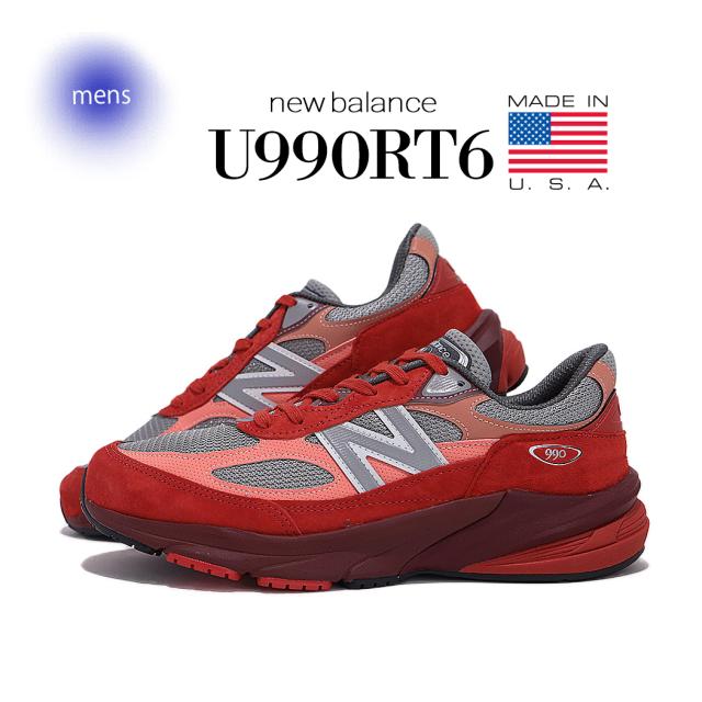 NEW BALANCE ニューバランス 990 V6 スニーカー U990RT6 COMMUNITY RED ( レッド 赤 メンズ 1906 9060 990 991 992 993 USA )