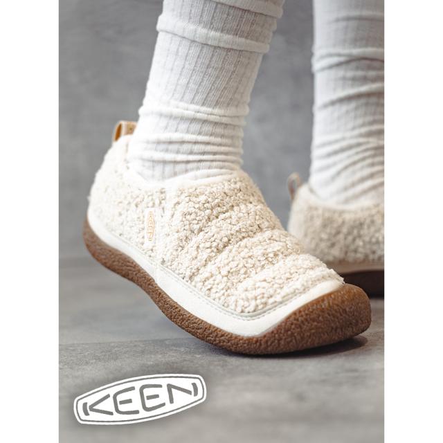 KEEN キーン ウィメンズ ハウザー II スリッポン サンダル HOWSER II W BIRCH/CURRY ( 白 レディース ファー ボア リラックスシューズ サイドゴア 1029731 )