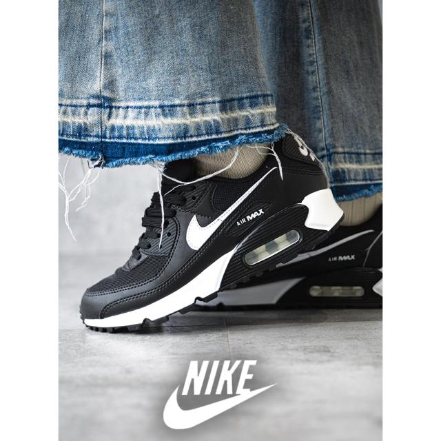 NIKE WMNS AIR MAX 90 BLACK WHITE ナイキ ウィメンズ エアマックス スニーカー ( 黒 ブラック 白 ホワイト レディース メンズ DH8010-002 )