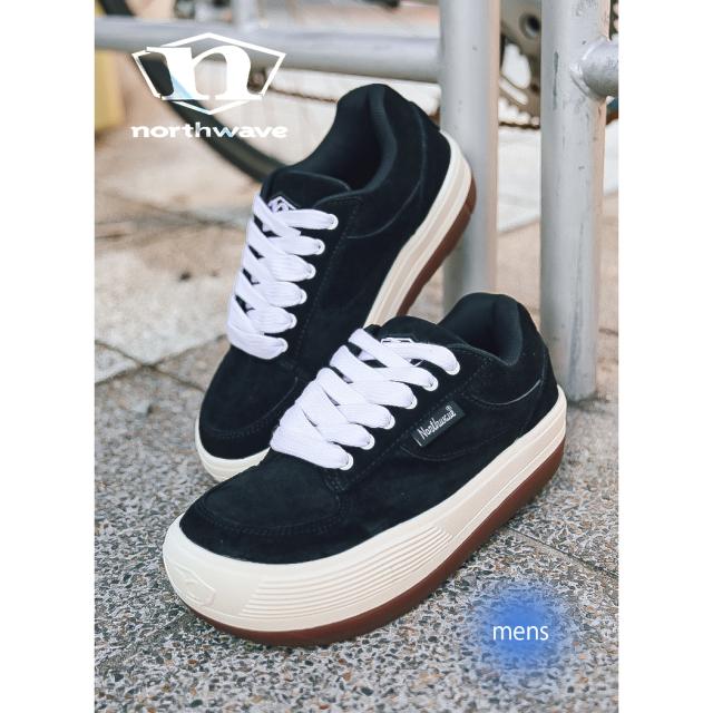 NORTHWAVE ノースウェーブ エスプレッソ スエード スニーカー ESPRESSO SUEDE 90s BLACK/WHITE ( 黒 ブラック 白 ホワイト 厚底 国内正規品 NW-007 )