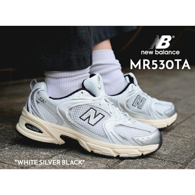 NEW BALANCE MR530TA WHITE SILVER BLACK ニューバランス スニーカー ( 白 ホワイト シルバー 黒 ブラック 725 425 D レディース ウィメンズ )