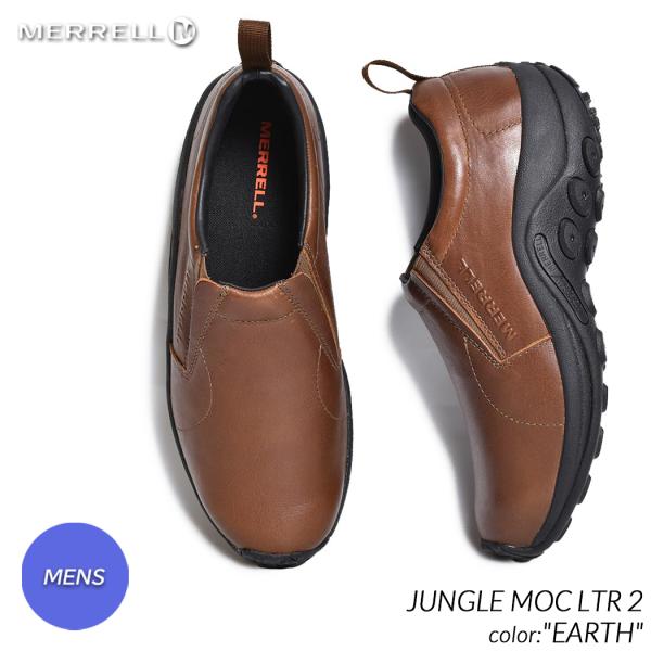 MERRELL JUNGLE MOC LTR 2 EARTH メレル ジャングルモック レザー シューズ スニーカー ( 茶色 ブラウン メンズ 国内正規品 J000439 )