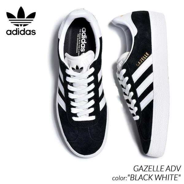adidas GAZELLE ADV BLACK WHITE アディダス ガゼル スニーカー ( ガッツレー ブラック 黒 白 ホワイト ローテク メンズ スケート SKATE FX6563 )