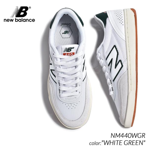 海外限定 NEW BALANCE NUMERIC NM440WGR WHITE GREEN ニューバランス ヌメリック スニーカー ( 日本未発売 白 ホワイト 緑 グリーン メンズ )