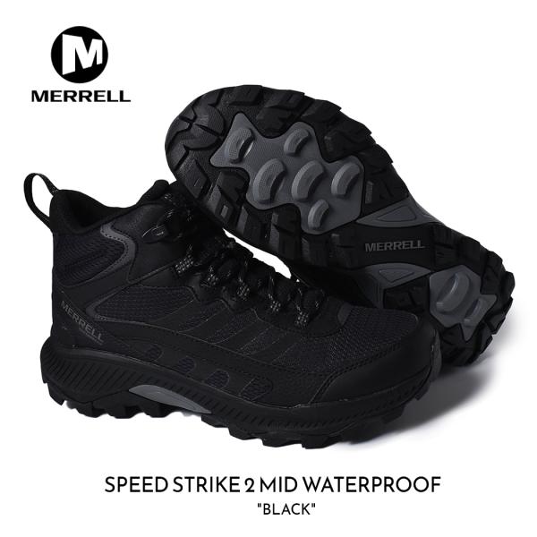 MERRELL メレル スピード ストライク 2 ミッド ウォータープルーフ SPEED STRIKE 2 MID WATERPROOF BLACK ( 国内正規品 黒 ブラック J037833 )
