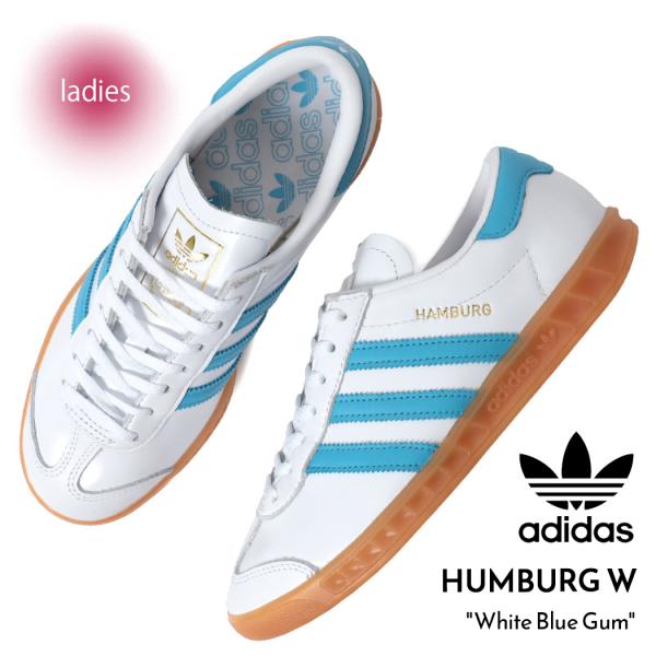 adidas アディダス ハンブルグ スニーカー HUMBURG W White Blue Gum ( 白 青 ホワイト ブルー ハンバーグ レディース ウィメンズ JI2625 )