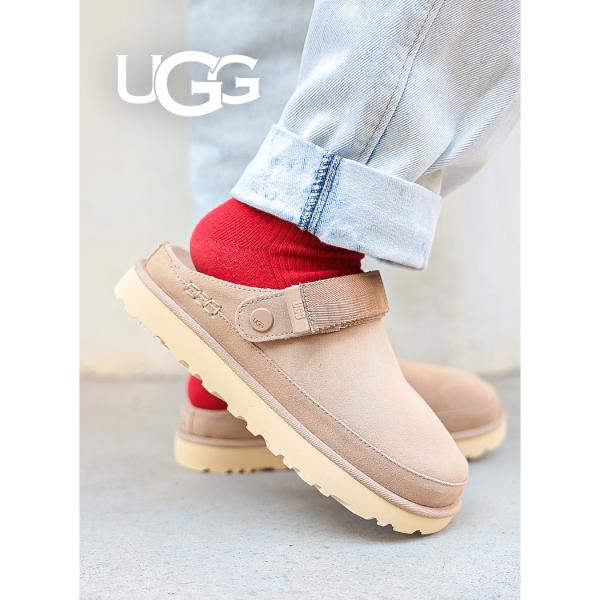 UGG アグ ウィメンズ ゴールデンスター クロッグ サンダル スリッパ シューズ レディース W GOLDENSTAR CLOG SAND ( 厚底 ベージュ SANDAL 1138252 )