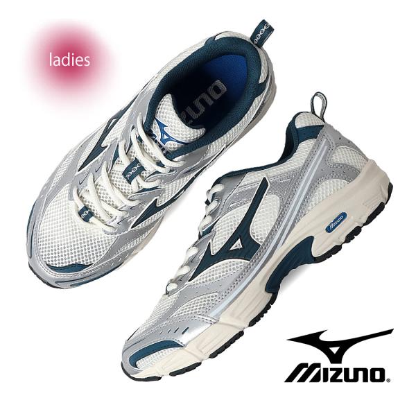 MIZUNO ミズノ ウェーブライダー スニーカー WAVE RIDER 10 WHITE SILVER ( 白 ホワイト シルバー レディース ウィメンズ D1GA245102 )
