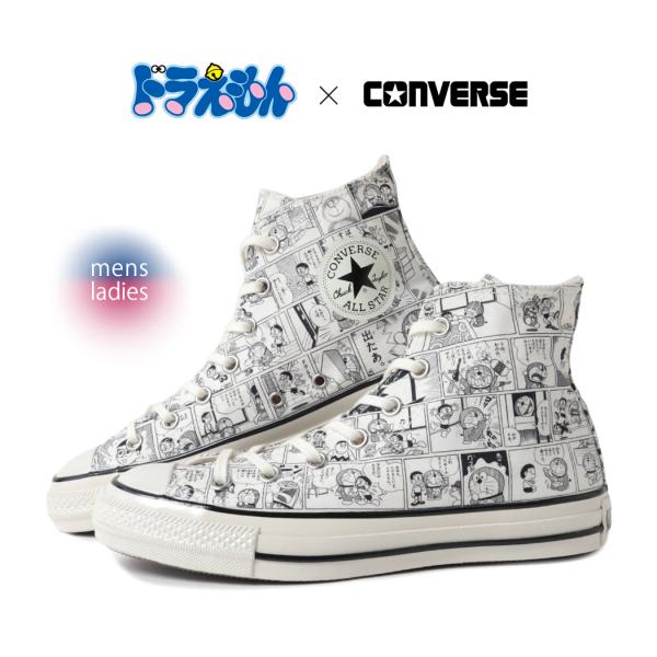 CONVERSE コンバース ドラえもん オールスター エイジド ハイ スニーカー ALL STAR AGED CP HI / DORAEMON OFF WHITE ( 総柄 コラボ 白 メンズ 31314980 )