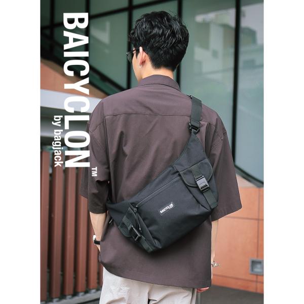 BAICYCLON バイシクロン ショルダー バッグ SHOULDER BAG BLACK ( ブラック 黒 メンズ レディース かばん ムーン ボディバッグ 国内正規品 BCL-75 )