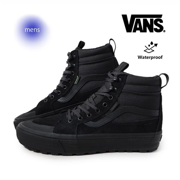 VANS ヴァンズ Mte スケートハイ スニーカー Sk8-Hi Waterproof Insulated BLACK ( ブラック 黒 バンズ メンズ 撥水 断熱 VN000DAQBKA )