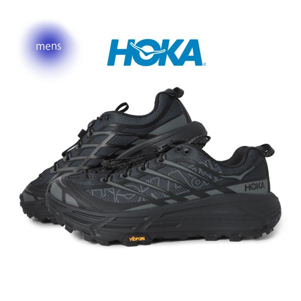 HOKA ONE ONE ホカ オネオネ マファスリー2 スニーカー MAFATE THREE２ BLACK / OUTER ORBIT ( 厚底 vibram ブラック 黒 メンズ 1175490-BCKT )