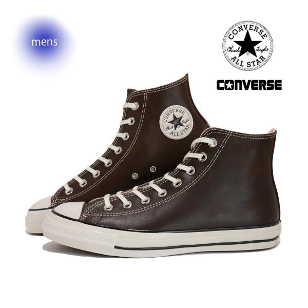 CONVERSE コンバース オールスター エイジド ワックスド レザー スニーカー ALL STAR AGED WAXEDLEATHER HI ANTIQUE BROWN メンズ 31315750