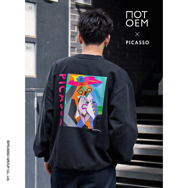 NOT OEM ピカソ スウェット ドラ マール 泣く女 Weeping woman/SW BLACK ノット オーイーエム ( 黒 ブラック メンズ レディース NOT-30 )