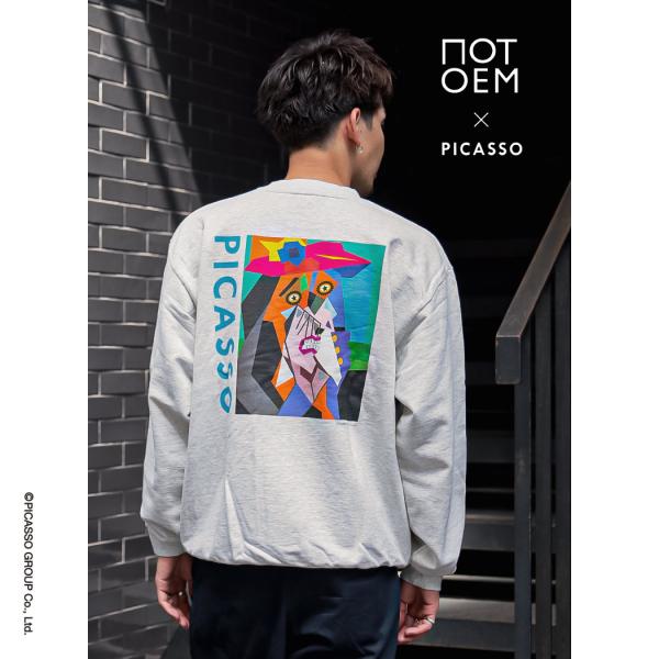 NOT OEM ピカソ スウェット ドラ マール 泣く女 Weeping woman/SW ASH GRAY ノット オーイーエム ( 灰色 グレー メンズ レディース NOT-31 )