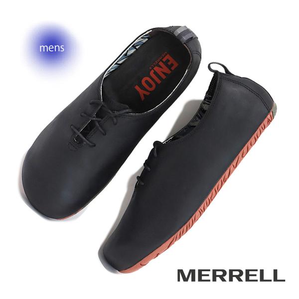 MERRELL メレル MOOTOPIA ムートピア レース スニーカー ローファー LACE BLACK ( ブラック 黒 メンズ レザーシューズ 革靴 J20551 )