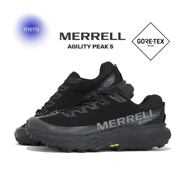 MERRELL メレル GORE-TEX AGILITY PEAK 5 アジリティーピーク5 ゴアテックス スニーカー BLACK ( ブラック 黒 撥水 防水 メンズ J067745 )