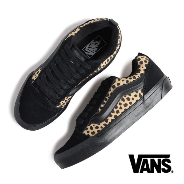 VANS ヴァンズ KNU SKOOL ニュースクール スニーカー DALMATIAN/BLACK ( ダルメシアン レオパード アニマル ブラック 黒 メンズ バンズ VN000D6ZEZI )