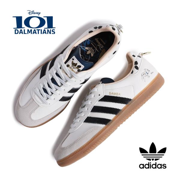 adidas アディダス 101匹わんちゃん SAMBA OG サンバ スニーカー WHITE/BLACK ( ホワイト レディース コラボ ディズニー KJ5990 )