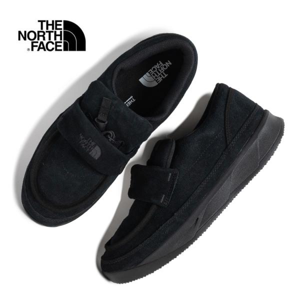THE NORTH FACE ザノースフェイス ヌプシ ローファー 暖かい スウェード ブーツ NUPTSE LOAFER SUEDE BLACK ( ブラック 秋冬 黒 メンズ NF52576KK )