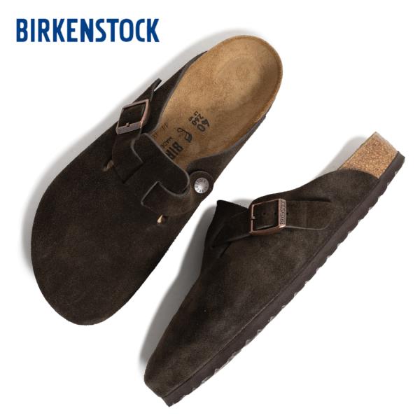 BIRKENSTOCK ビルケンシュトック BOSTON ボストン サンダル REGULAR FIT MOCCA スエード ( ブラウン 茶色 ミュール メンズ レザー レギュラー幅 60901 )