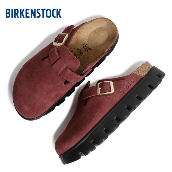 BIRKENSTOCK ビルケンシュトック 厚底 BOSTON ボストン チャンキー サンダル CHUNKY NARROW FIT ZINFANDEL ( レッド 赤 レディース 1030400 )