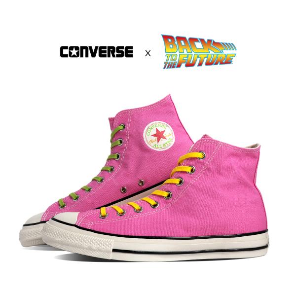 CONVERSE コンバース ALL STAR オールスター エイジド バックトゥザフューチャー コラボ スニーカー AGED HI BACK TO THE FUTURE PINK 31316510
