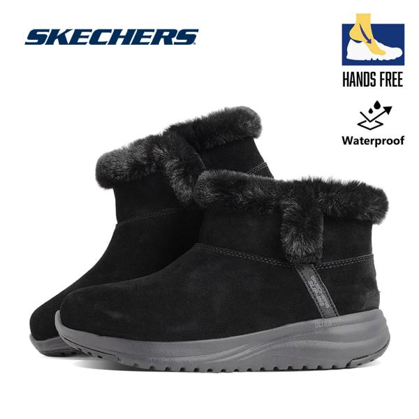 SKECHERS スケッチャーズ ムートン ブーツ オンザゴー ステラ ON-THE-GO STELLAR BOOTS BLACK 黒 レディース 防水 ハンズフリー 菜々緒着用 144740BBK