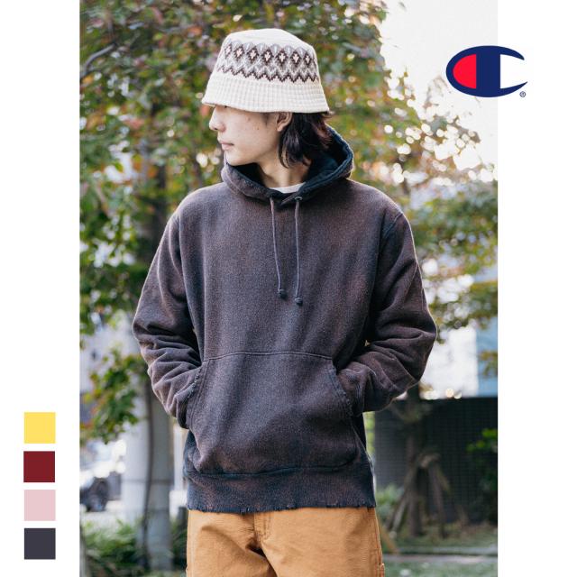 海外限定 CHAMPION チャンピオン パーカー 裏起毛 フーディー リバースウィーブ トップス REVERSE WEAVE HOODIE ( 日本未発売 スウェット 加工 CPRWH )