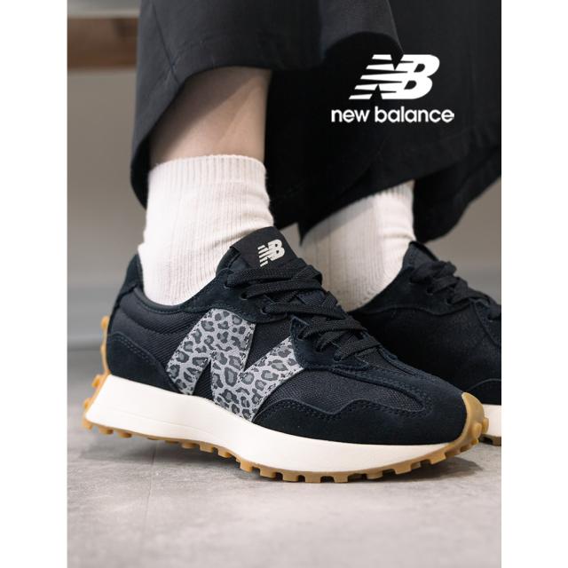 海外限定 NEW BALANCE ニューバランス 327 スニーカー WS327LPC BLACK ( 日本未発売 ブラック 黒 レオパード レディース ウィメンズ 530 996 574 )