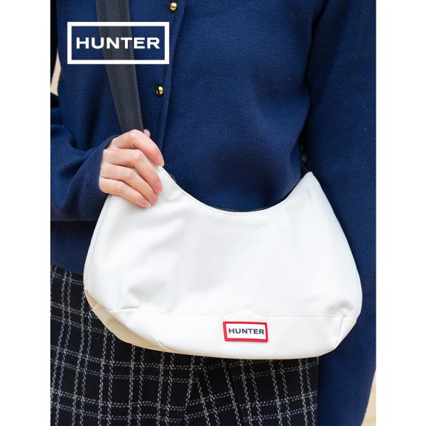 HUNTER ハンター ショルダーバッグ トラベルバッグ ナイロン ミニ ホーボー バッグ NYLON MINI HOBO WHITE ( ナイロン メンズ レディース UBS3600KBMSFD )