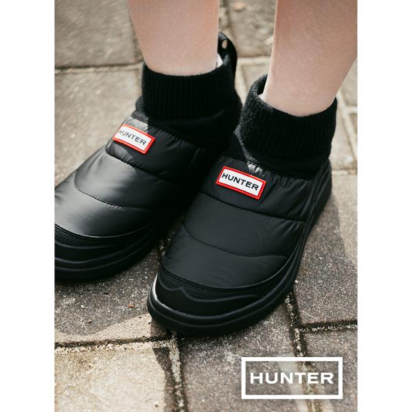 HUNTER ハンター ブーツ インアウトパファーニットカフブーツ WOMEN IN/OUT PUFFER KNITTED CUFF BOOT BLACK ( レディース WFS2265RENBLK )