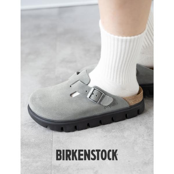 BIRKENSTOCK ビルケンシュトック 厚底 BOSTON CHUNKY ボストン チャンキー サンダル LEVE BASALT GRAY ( グレー 灰色 レザーサンダル 1029142 )