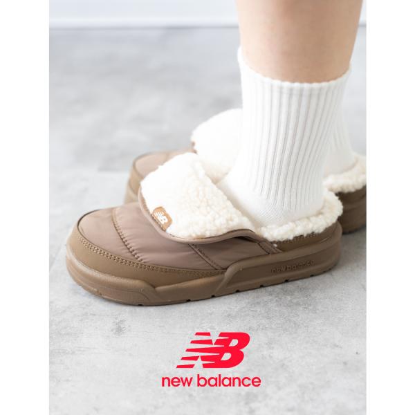 NEW BALANCE ニューバランス SD3405BR2 ボア ファー サンダル PUFLEE V2 PUFFER MEETS FLEECE BROWN ミュール ボアサンダル パフリー
