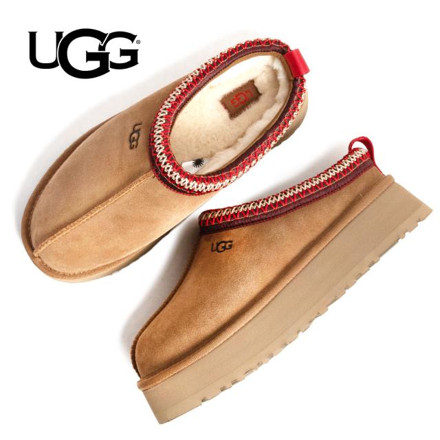 UGG アグ 厚底 タズ?U TAZZ II サンダル ミュール CHESTNUT ( チェスナッツ ベージュ シープスキン レディース スエード 1174471-CHE )