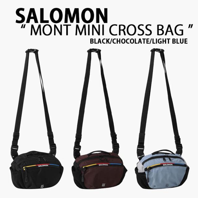 SALOMON サロモン ショルダーバッグ MONT MINI CROSS BAG モント ミニクロスバッグ 3色 RACE FLAG ブラック チョコレート ブルー