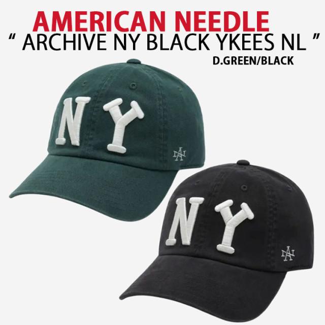 AMERICAN NEEDLE アメリカンニードル キャップ NY BLACK YKEES NL GREEN BLACK ブラックヤンキース ニグロリーグ ソフトキャップ