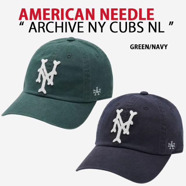 AMERICAN NEEDLE アメリカンニードル キャップ ARCHIVE NY CUBS NL GREEN NAVY ニグロリーグ フリーサイズ SMU694ENYC SMU694ANYC
