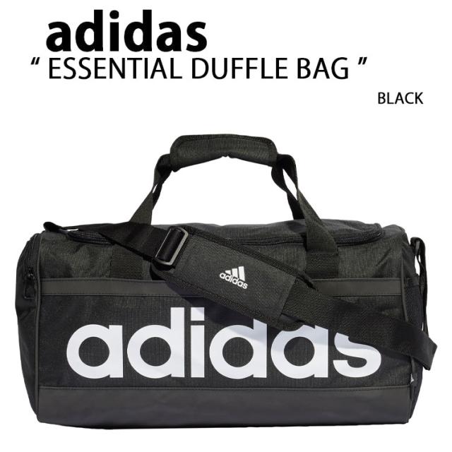 adidas アディダス バッグ ESSENTIAL DUFFLE BAG  BLACK HT4742 エッセンシャル ダッフルバッグ ブラック ボストンバッグ ドラムバッグ ショルダーバッグ ストリート メンズ レディース