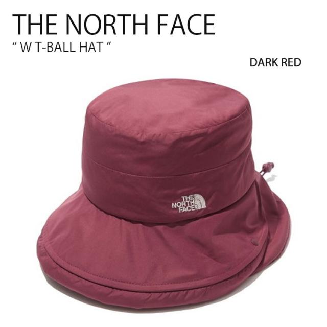 THE NORTH FACE ノースフェイス レディース W T-BALL HAT DARK RED ティーボール ハット ダークレッド 帽子 ロゴ カジュアル ストリート 屋外活動 防寒 女性用 NE3HK65B