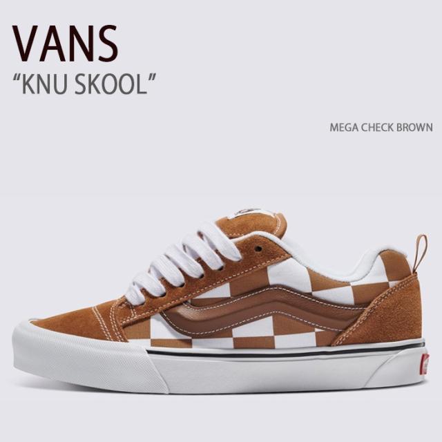 VANS バンズ スニーカー KNU SKOOL MEGA CHECK BROWN VN000CRPBRO ニュースクール メガチェックブラウン