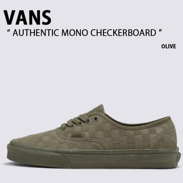 VANS バンズ スニーカー AUTHENTIC MONO CHECKERBOARD OLIVE VN000CRQOLV オーセンティック チェッカーボード オリーブ グリーン チェック メンズ レディース