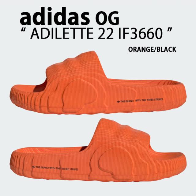 adidas originals アディダス  サンダル ADILETTE 22 SLIDE SANDAL ORANGE IF3660 アディレッタ スライドサンダル 一体型 オレンジ